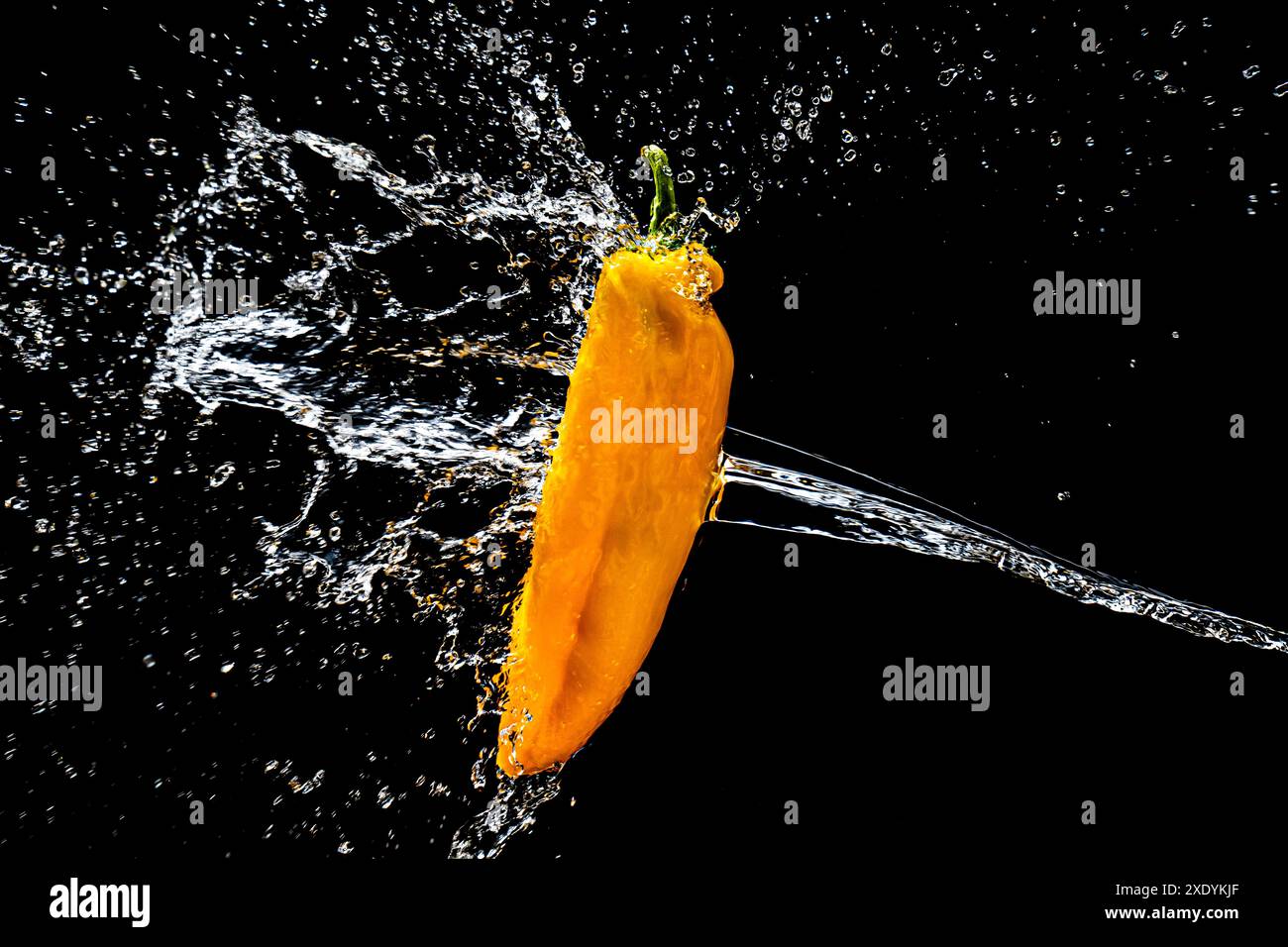 Vegetables in the water jet Stock Photo - Alamy