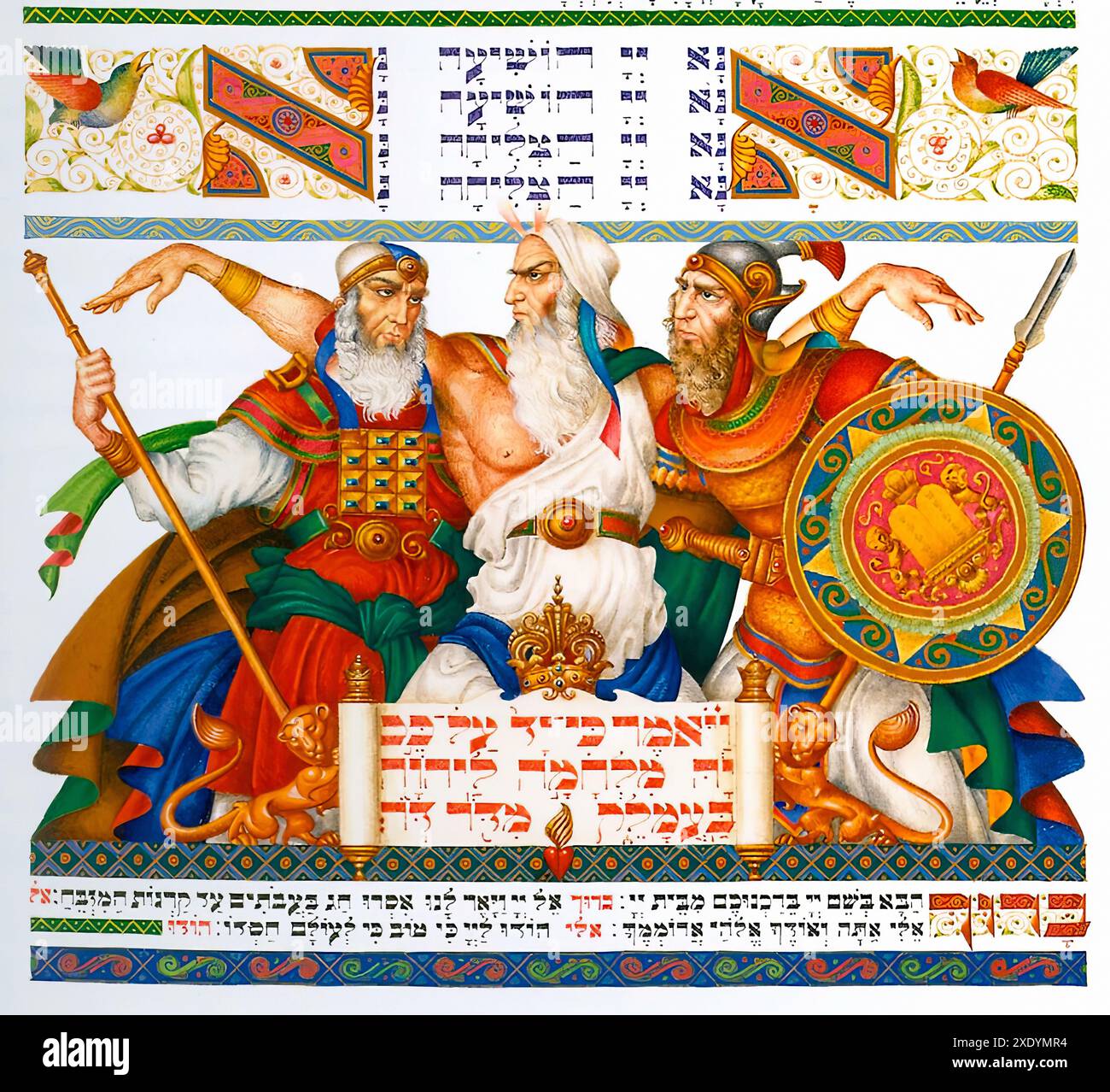 SZYK Arthur - Aaron Moses and Hur [detail] Vintage illustrated print ...