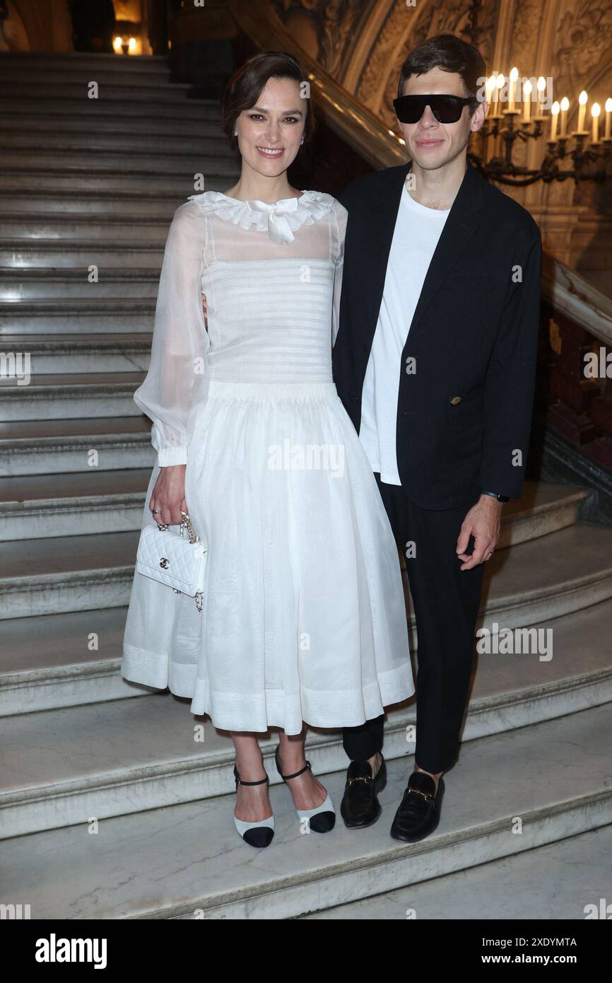 Paris, France. 25th June, 2024. Keira Knightley and her husband James ...