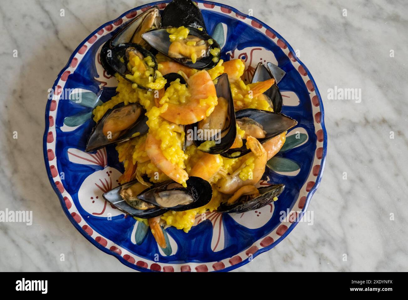 Rice with seafood mix Stock Photo - Alamy