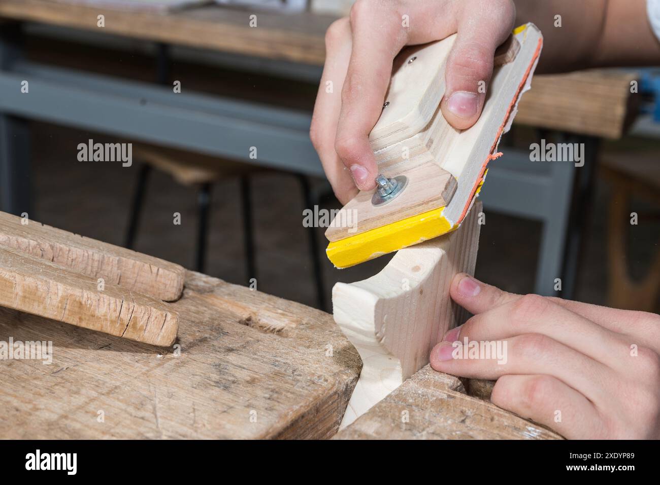 Sandpaper sanding hi-res stock photography and images - Alamy