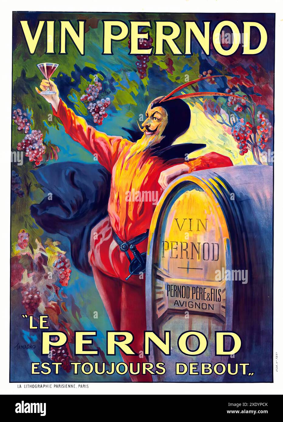 TAMAGNO Francisco (1851-1933) - Vin Pernod Le Pernod est toujours ...