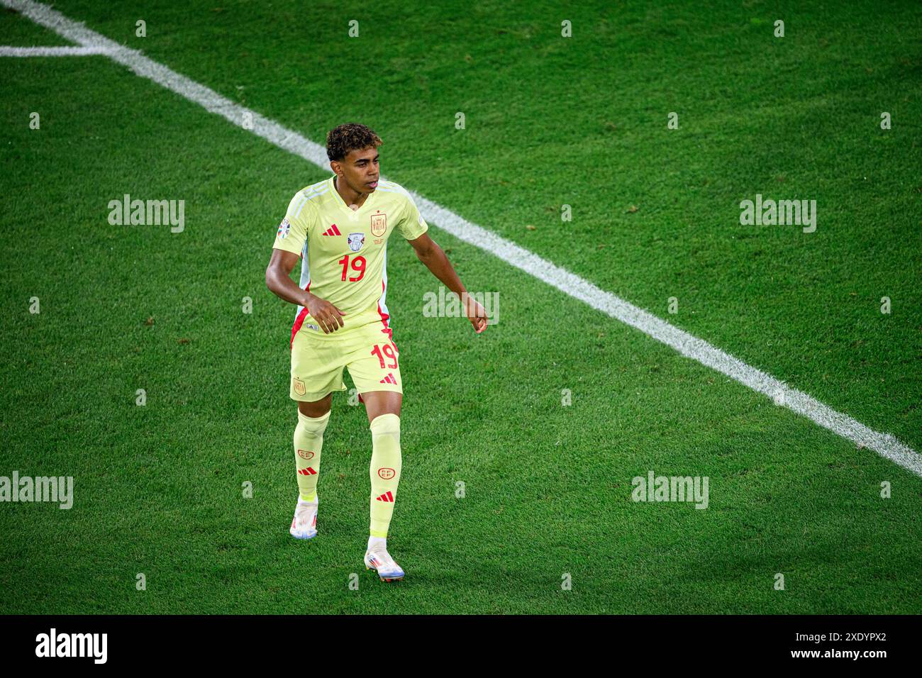 DUESSELDORF, GERMANY - 25 JUNE, 2024: Lamine Yamal, The football match ...