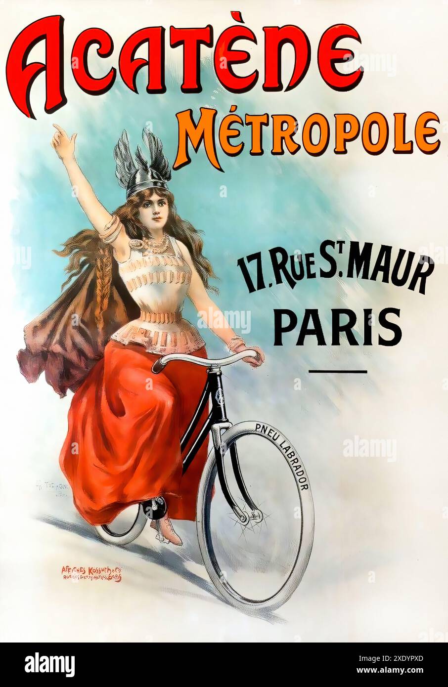 TICHON Charles - Acatène Métropole Paris c - 1895 - Vintage illustrated ...