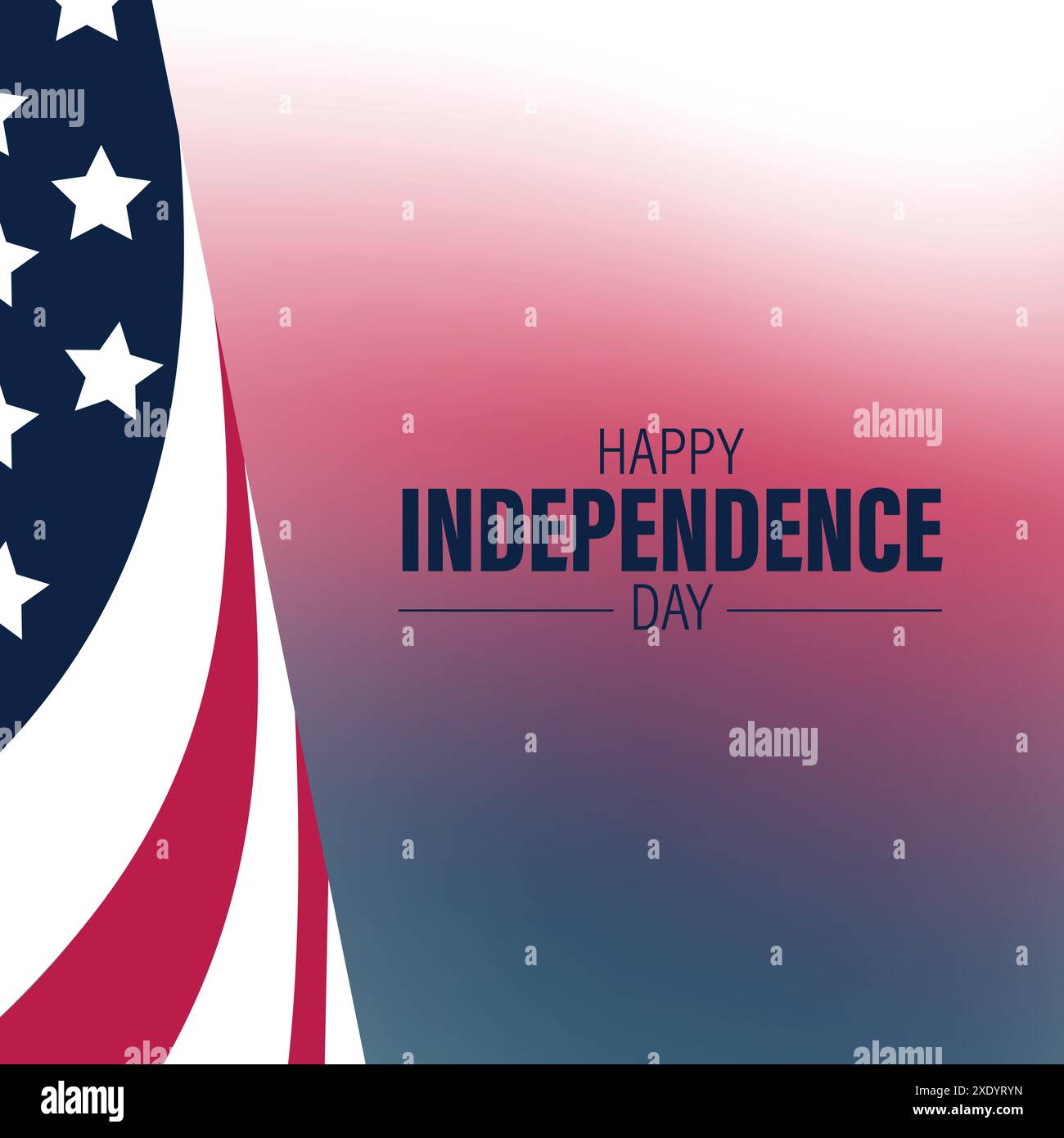 Happy 4th of July USA Independence Day greeting card. American national ...