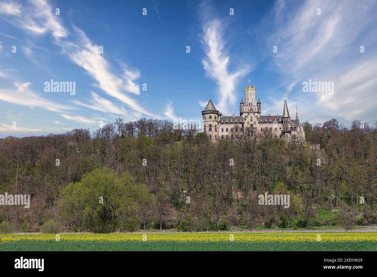 Aerial view castle marienburg castle hi-res stock photography and ...