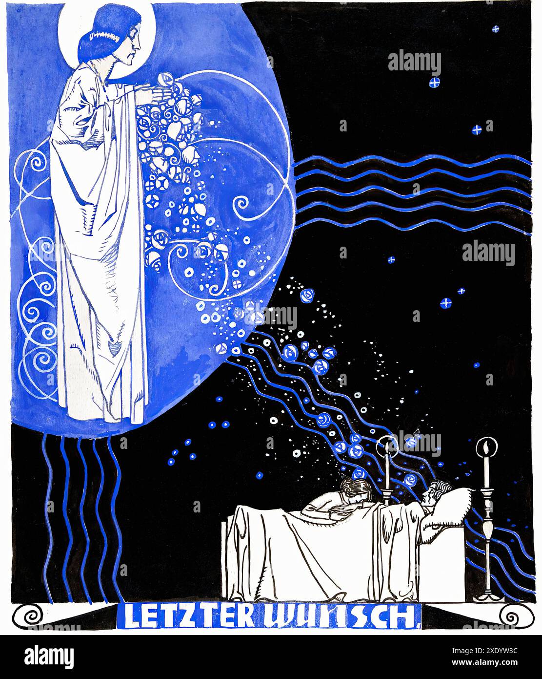 WACIK Franz - Letzter Wunsch Vintage illustrated print poster Stock ...