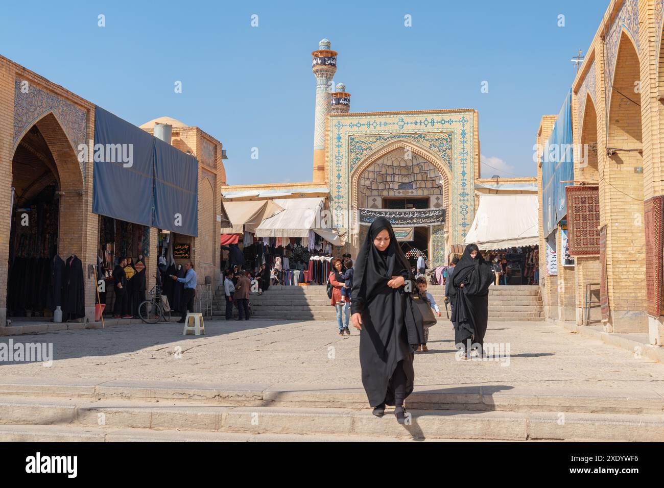 Isfahan, Iran - 23 October, 2018: Entrance to the Jameh Mosque of ...