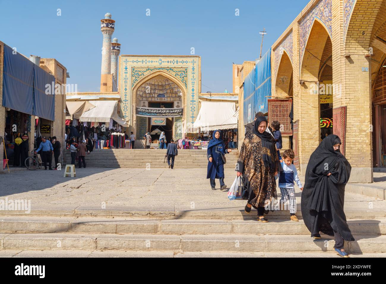 Isfahan, Iran - 23 October, 2018: Entrance to the Jameh Mosque of ...