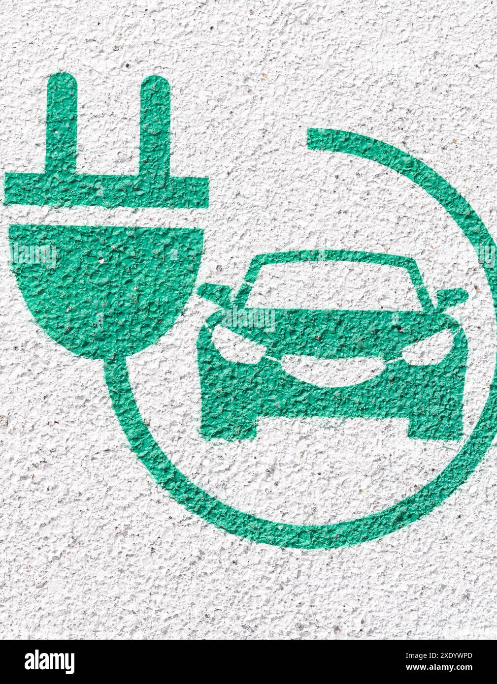 Charging station for e-car - symbol for charging station and parking e ...