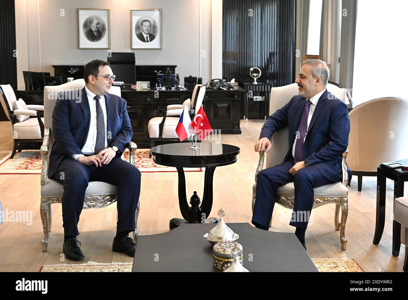 Ankara, Turkey. 25th June, 2024. Czech Foreign Minister Jan Lipavsky ...