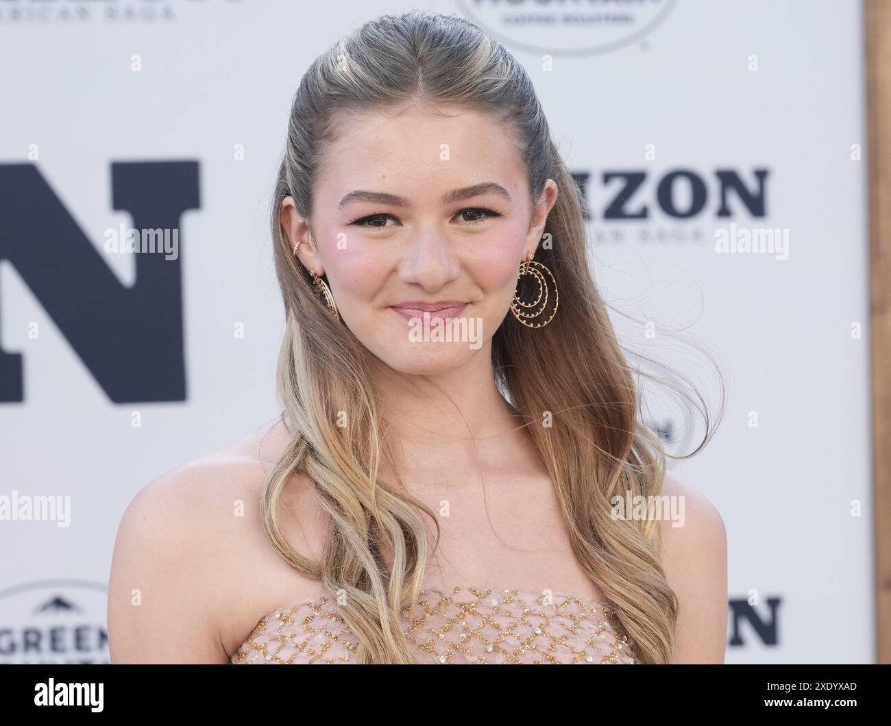 Georgia MacPhail arrives at the HORIZON: AN AMERICAN SAGA CHAPTER 1 Los ...