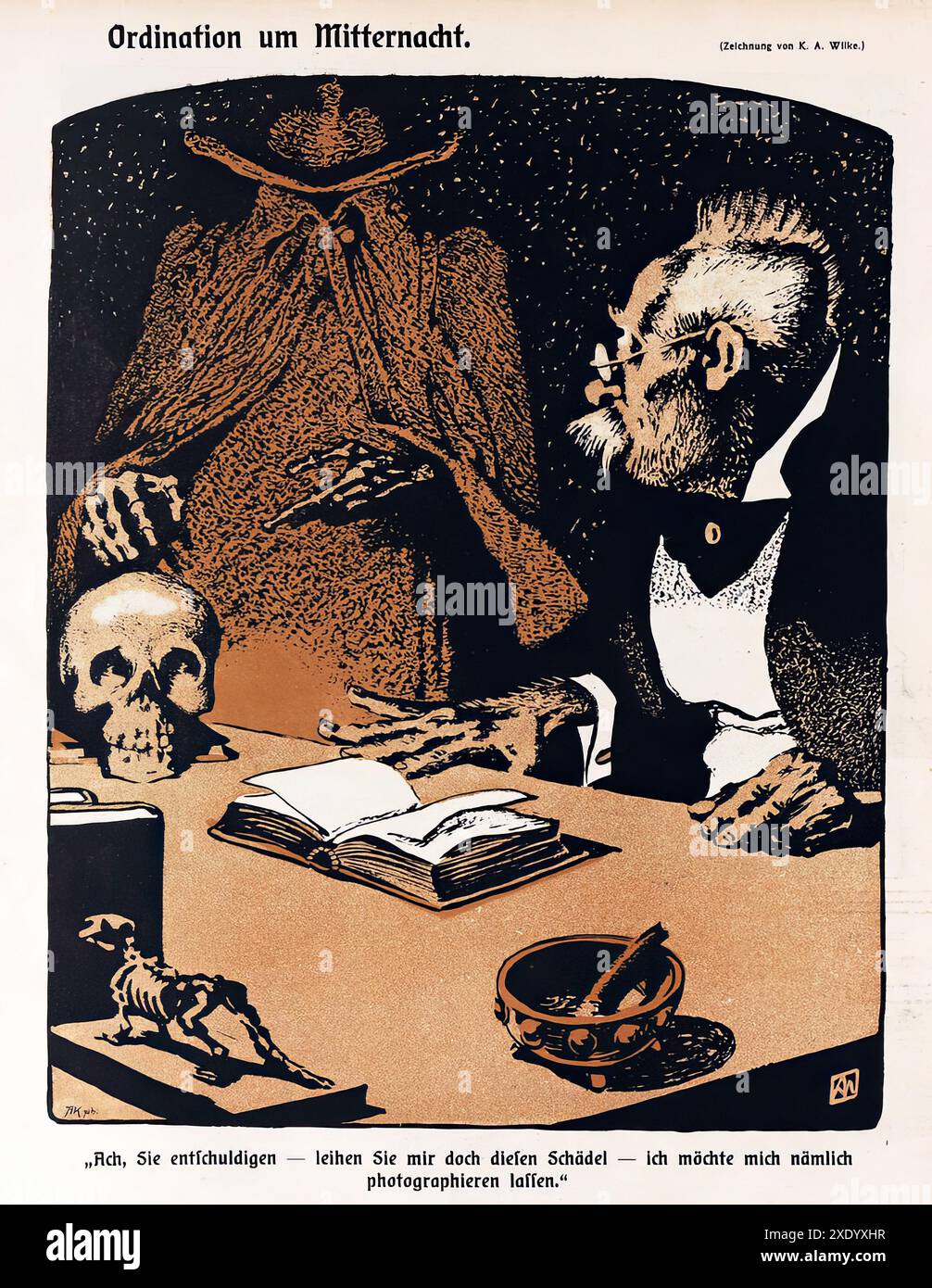 WILKE Karl Alexander - Ordination um Mitternacht Die Muskete 1918 ...