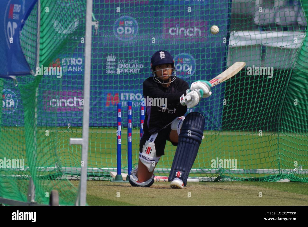 Cricket england nets practice hi-res stock photography and images - Alamy