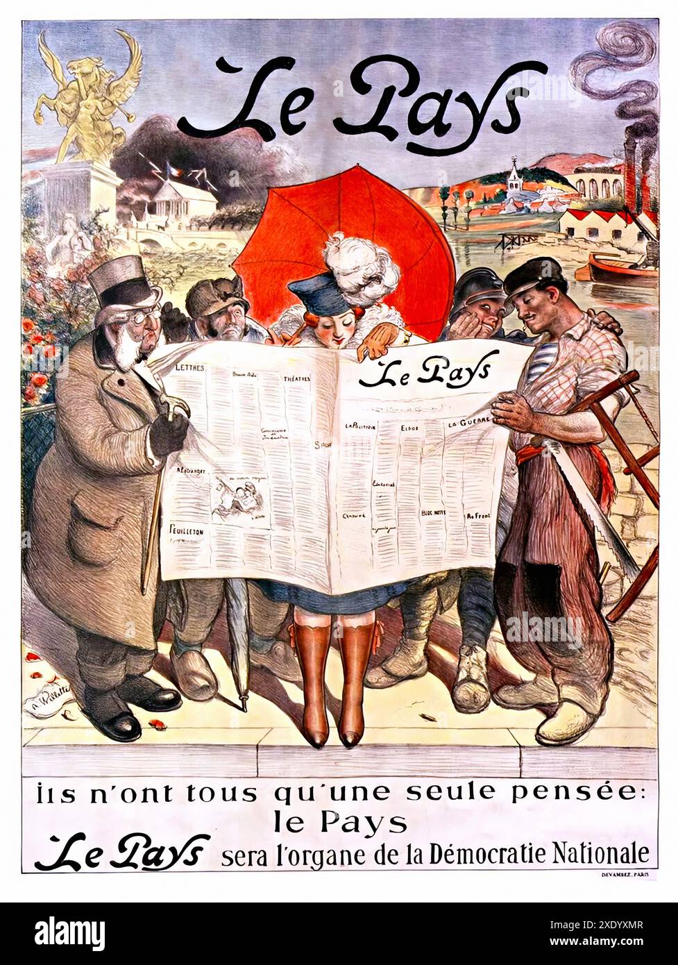 Vintage 19th century poster Cut Out Stock Images & Pictures - Alamy