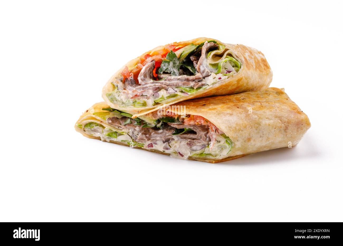 Cooking fast food shawarma Cut Out Stock Images & Pictures - Alamy
