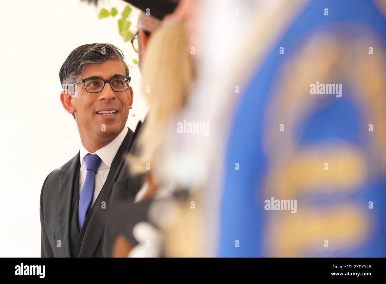 Prime Minister Rishi Sunak speaks with Home Secretary James Cleverly ...