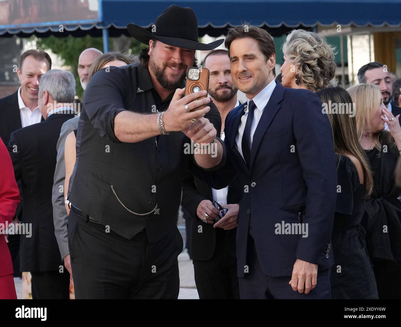 (L-R) Tanner Beard and Luke Wilson at the HORIZON: AN AMERICAN SAGA ...