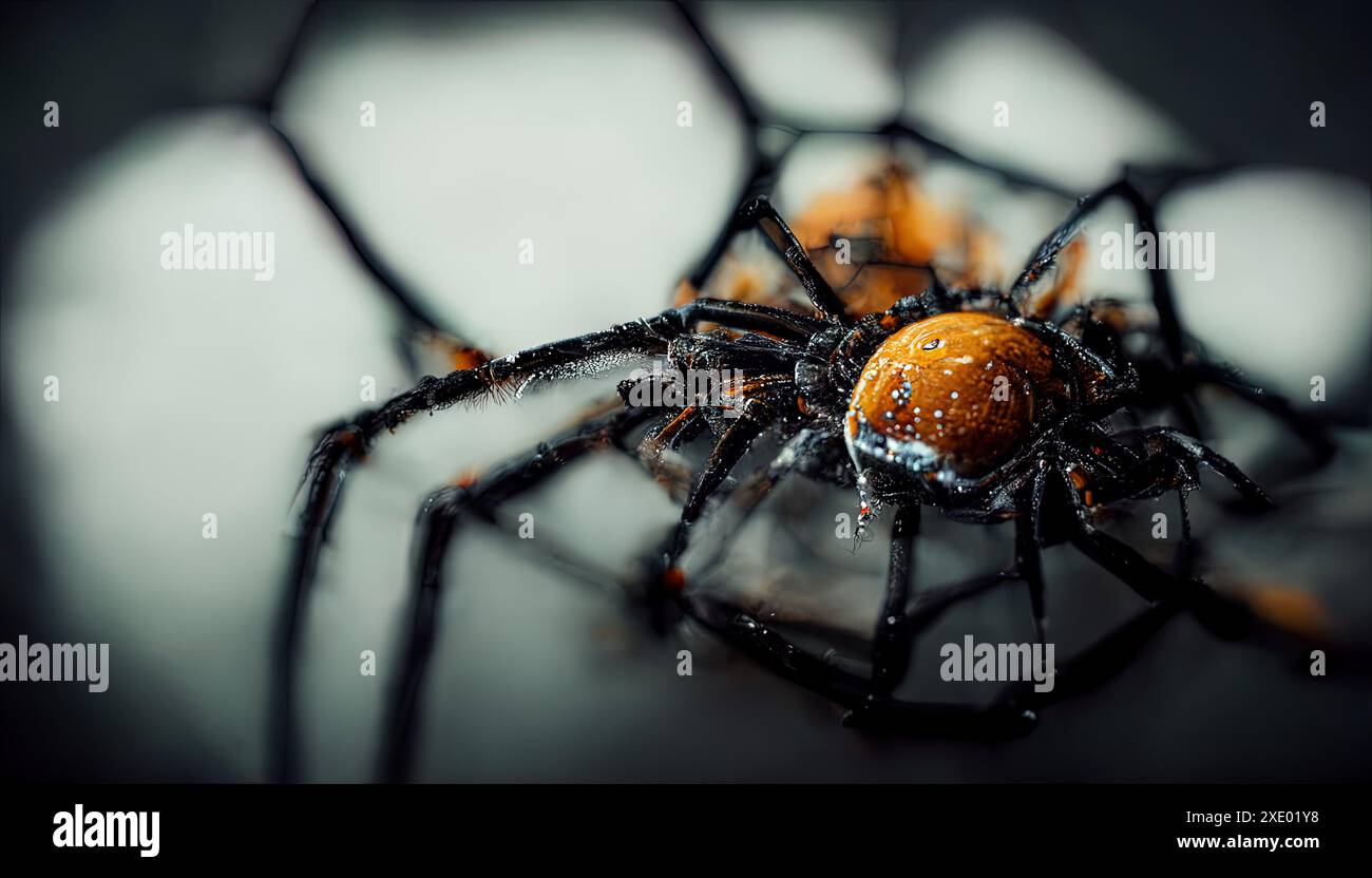 Scary spider illustration hi-res stock photography and images - Alamy