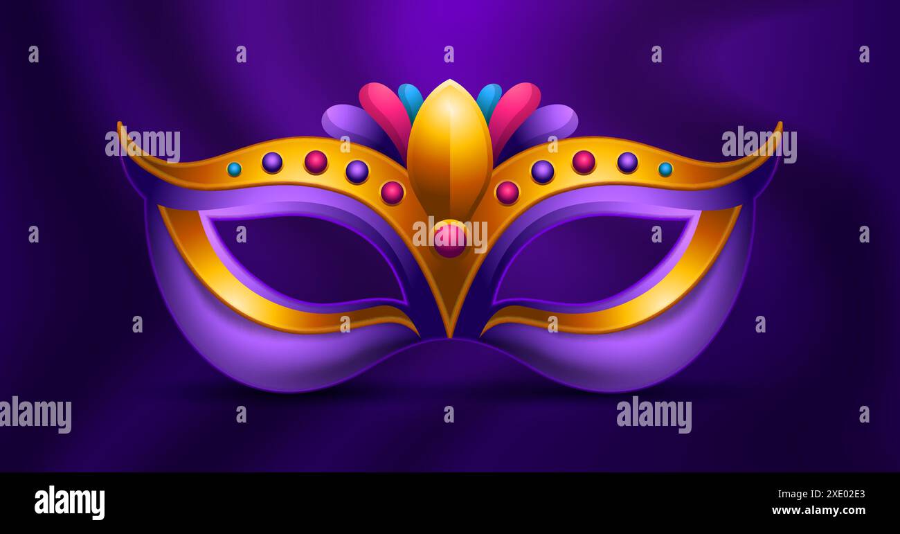 Carnival Mask vector illustration with stylish, shiny and modern design ...
