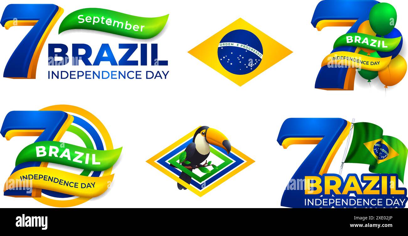 7th september, Brazil Independence day sign or logo collections ...
