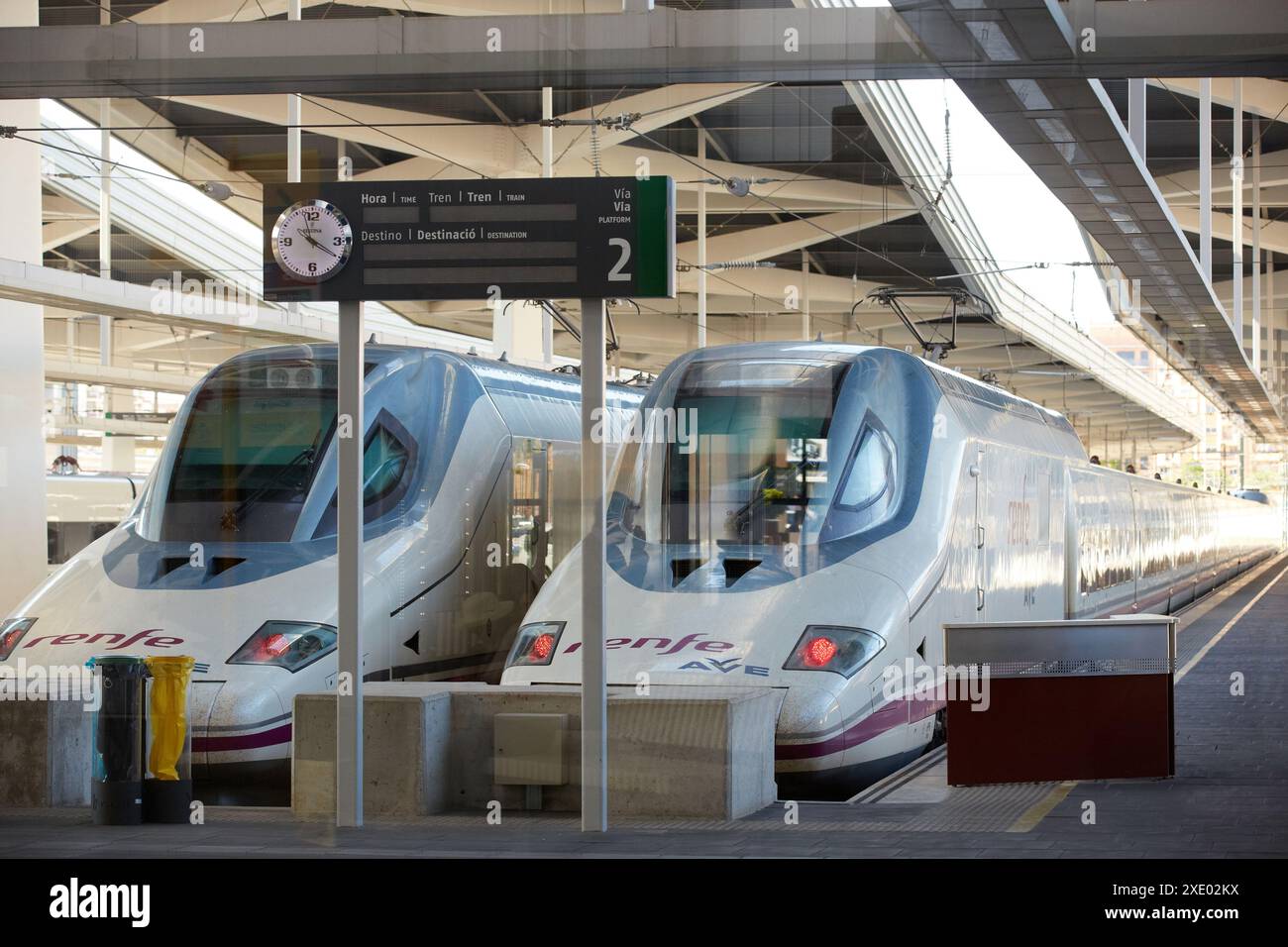 Valencia Joaquin Sorolla railway station. High Speed Train. AVE ...