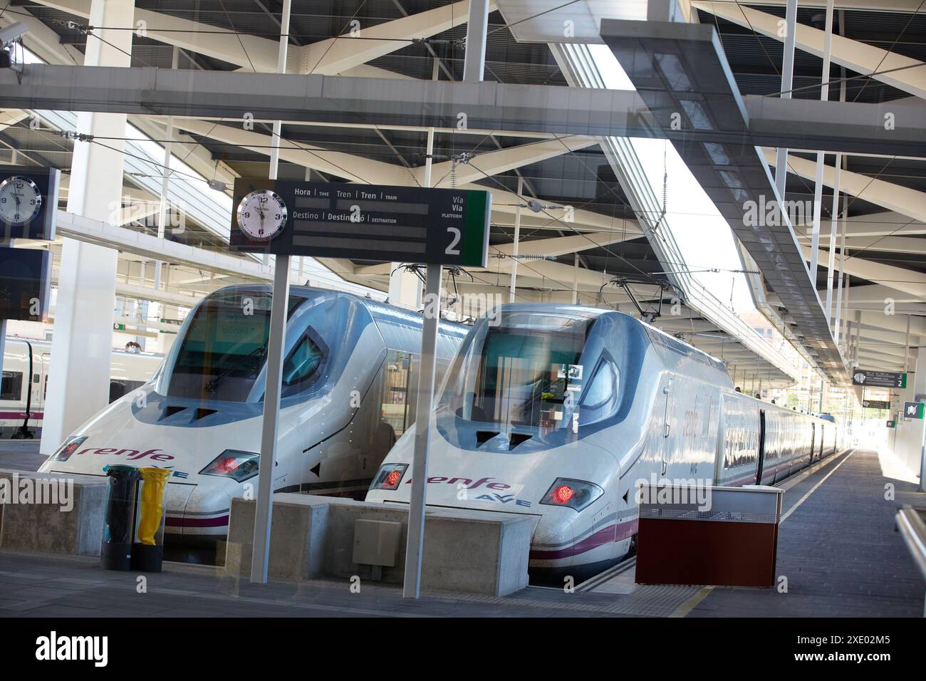 Valencia Joaquin Sorolla railway station. High Speed Train. AVE ...
