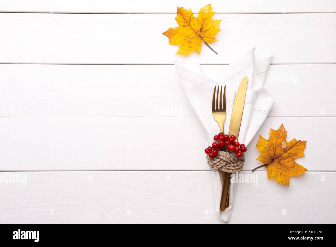 Autumn table setting Stock Photo - Alamy