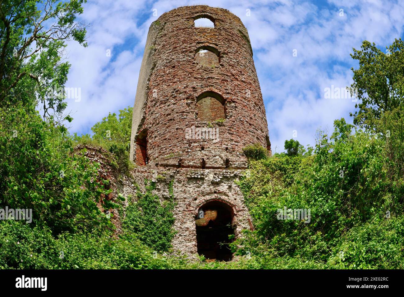 Racton Tower ruins - old folly Stock Photo - Alamy