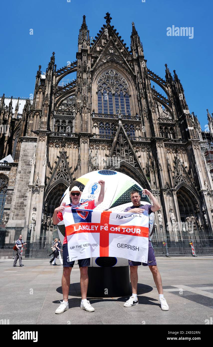 England fans ahead of the UEFA Euro 2024 Group C match at the Cologne ...