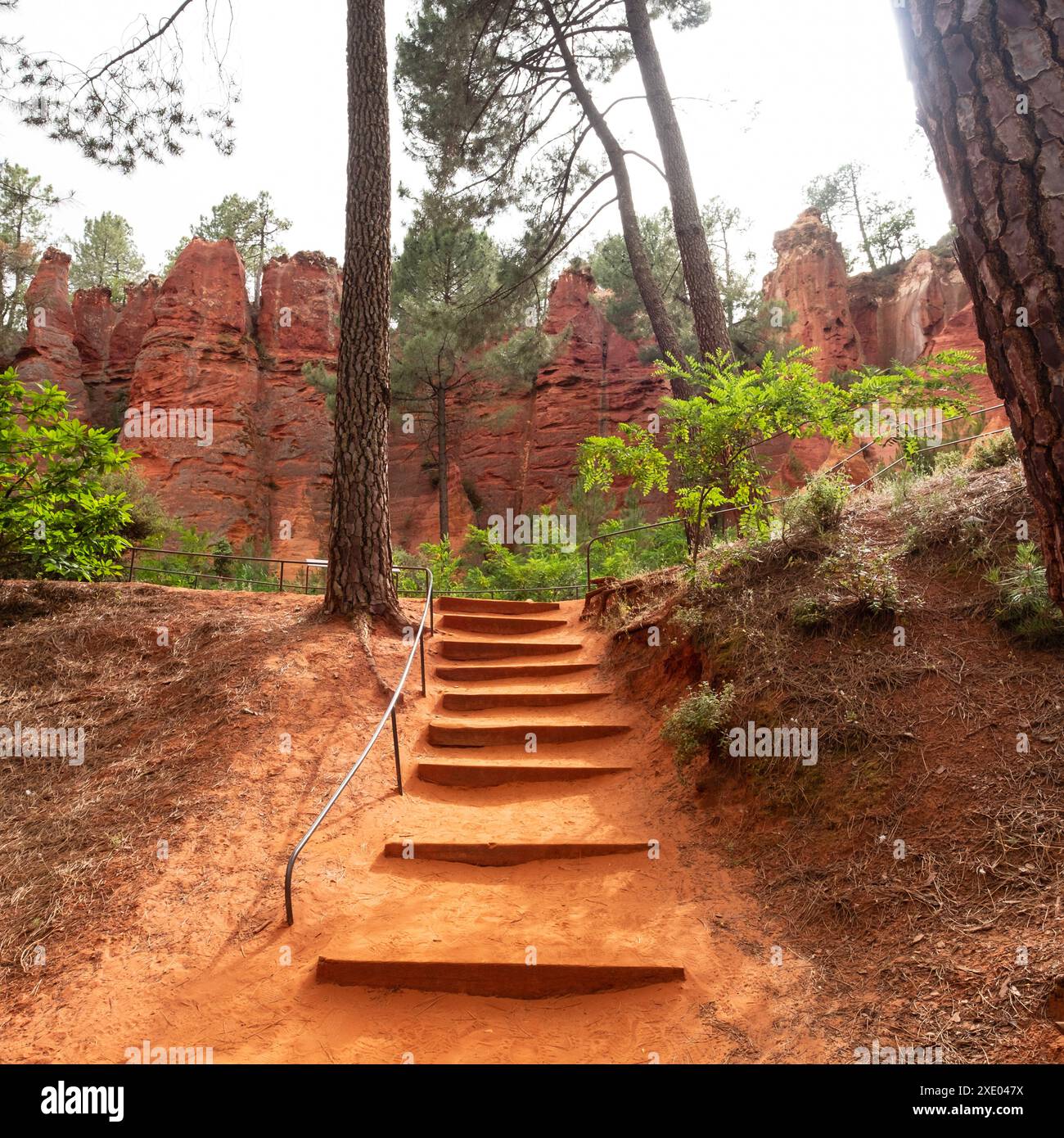 View on the Ochre Trail through an old historic ochre quarry next to ...