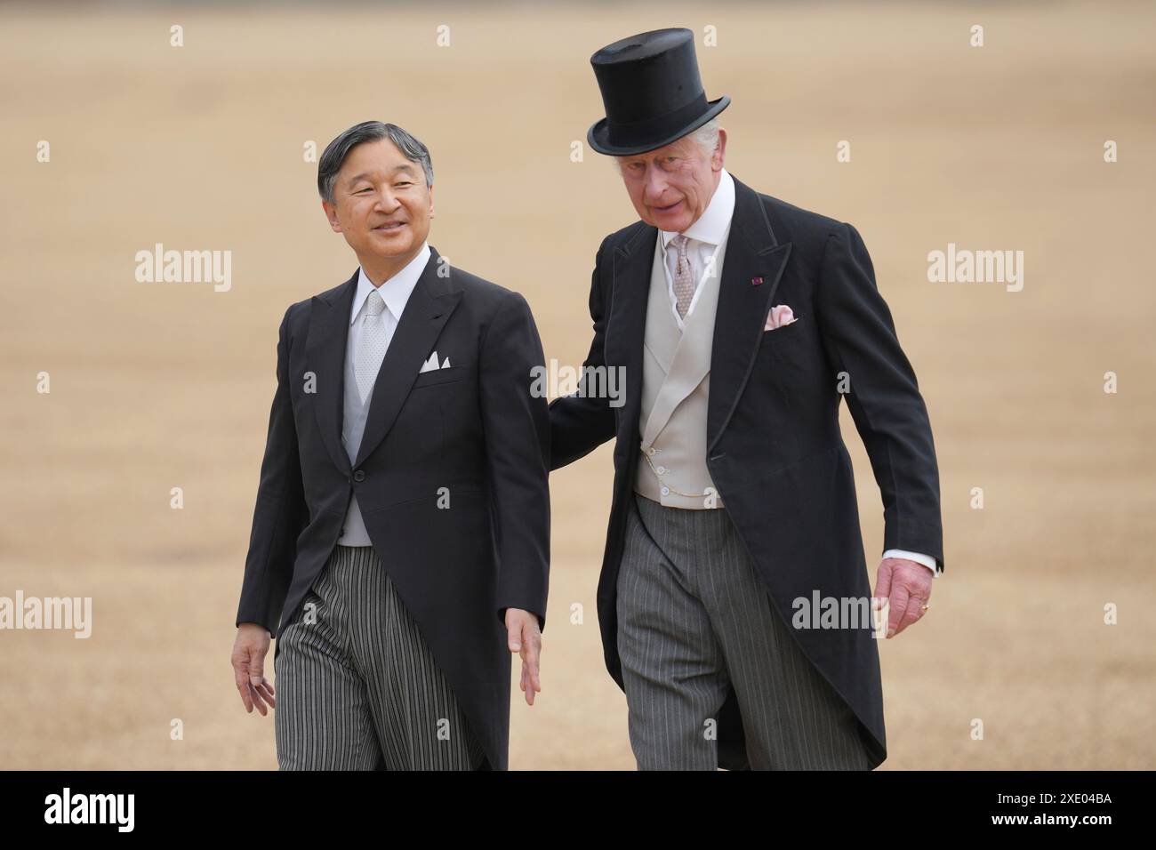King Charles III and Emperor Naruhito after inspecting the Guard of ...