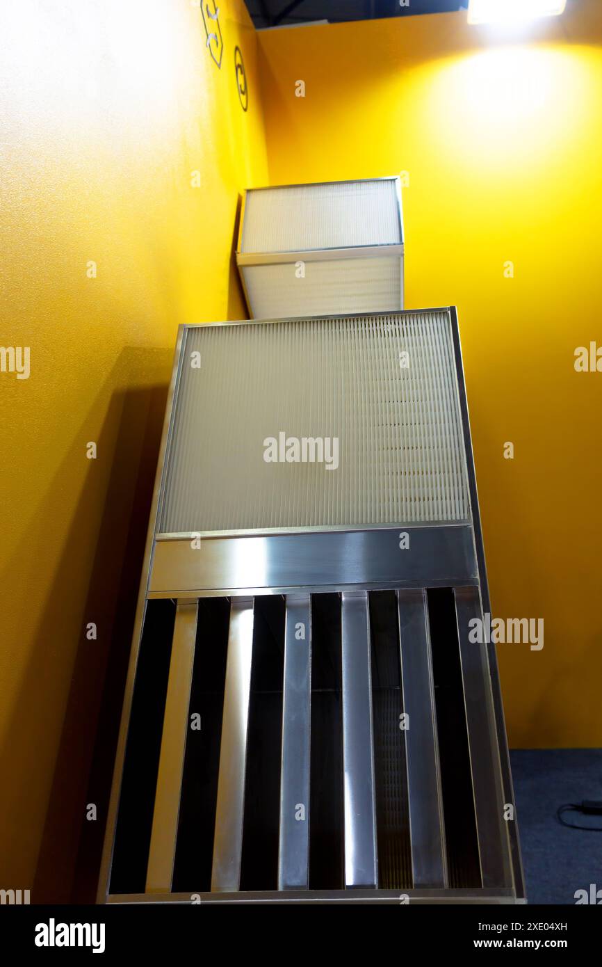 Enthalpy plate cross-flow heat exchangers Stock Photo - Alamy