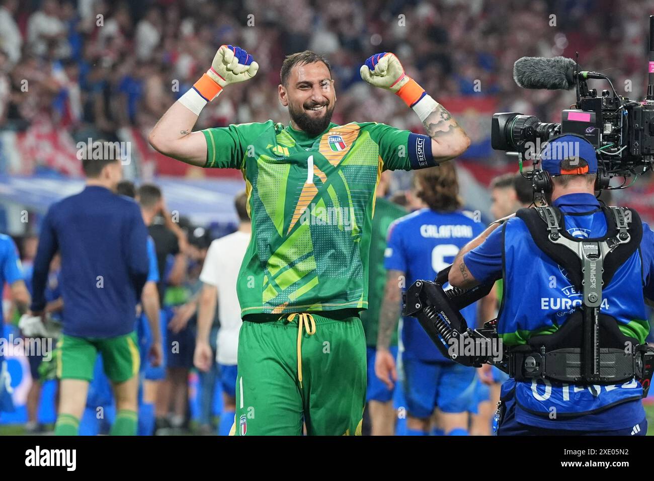 Gianluigi Donnarumma of Italy celebrates the victory during UEFA Euro ...