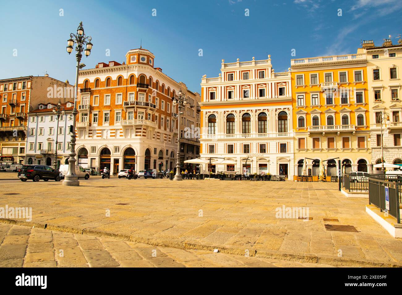Beautiful buildings in downtown Trieste near the grand canal Stock ...