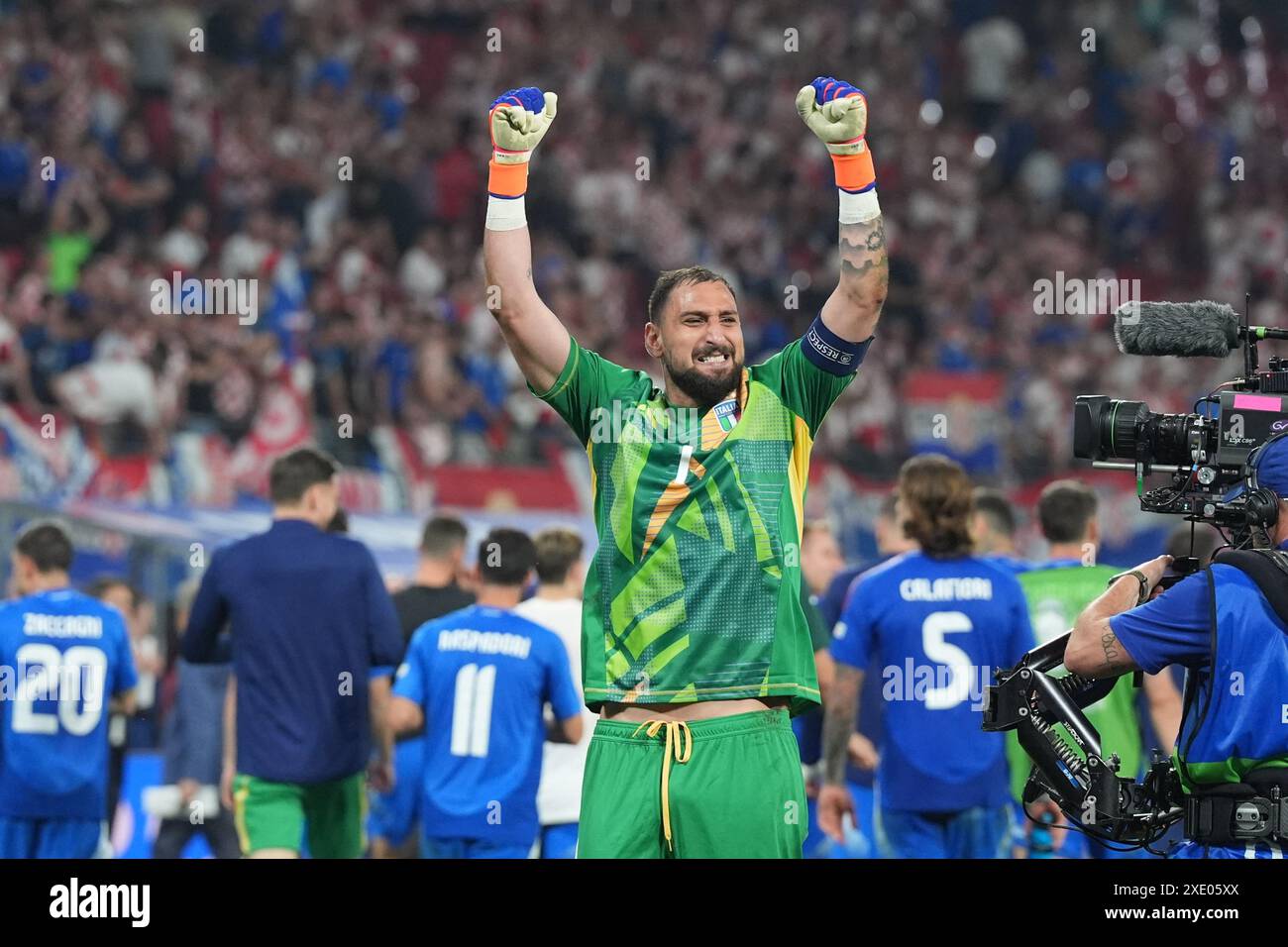 Gianluigi Donnarumma of Italy celebrates the victory during UEFA Euro ...