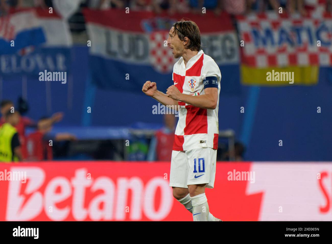 Luka Modric of Croatia celebrates after scoring a goal during UEFA Euro ...