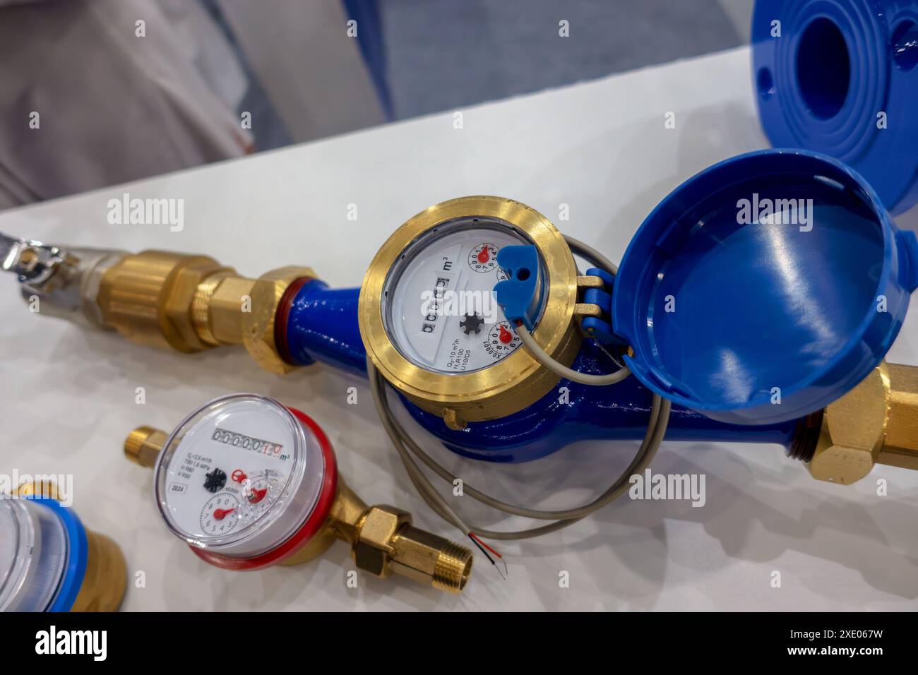 Vane water meters with a pulse output for recording the volume of water ...