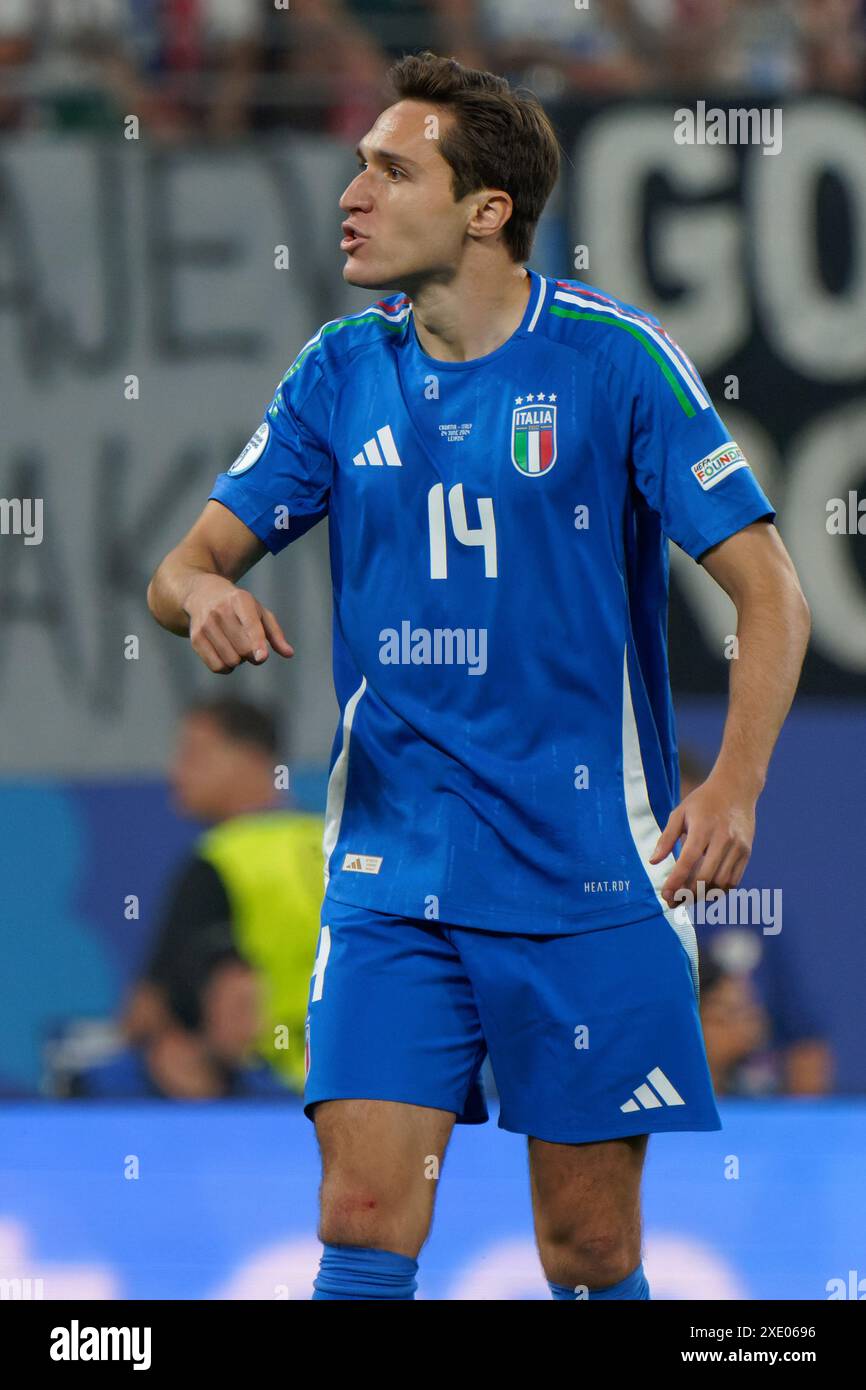 Federico Chiesa of Italy during UEFA Euro 2024 - Croatia vs Italy, UEFA ...