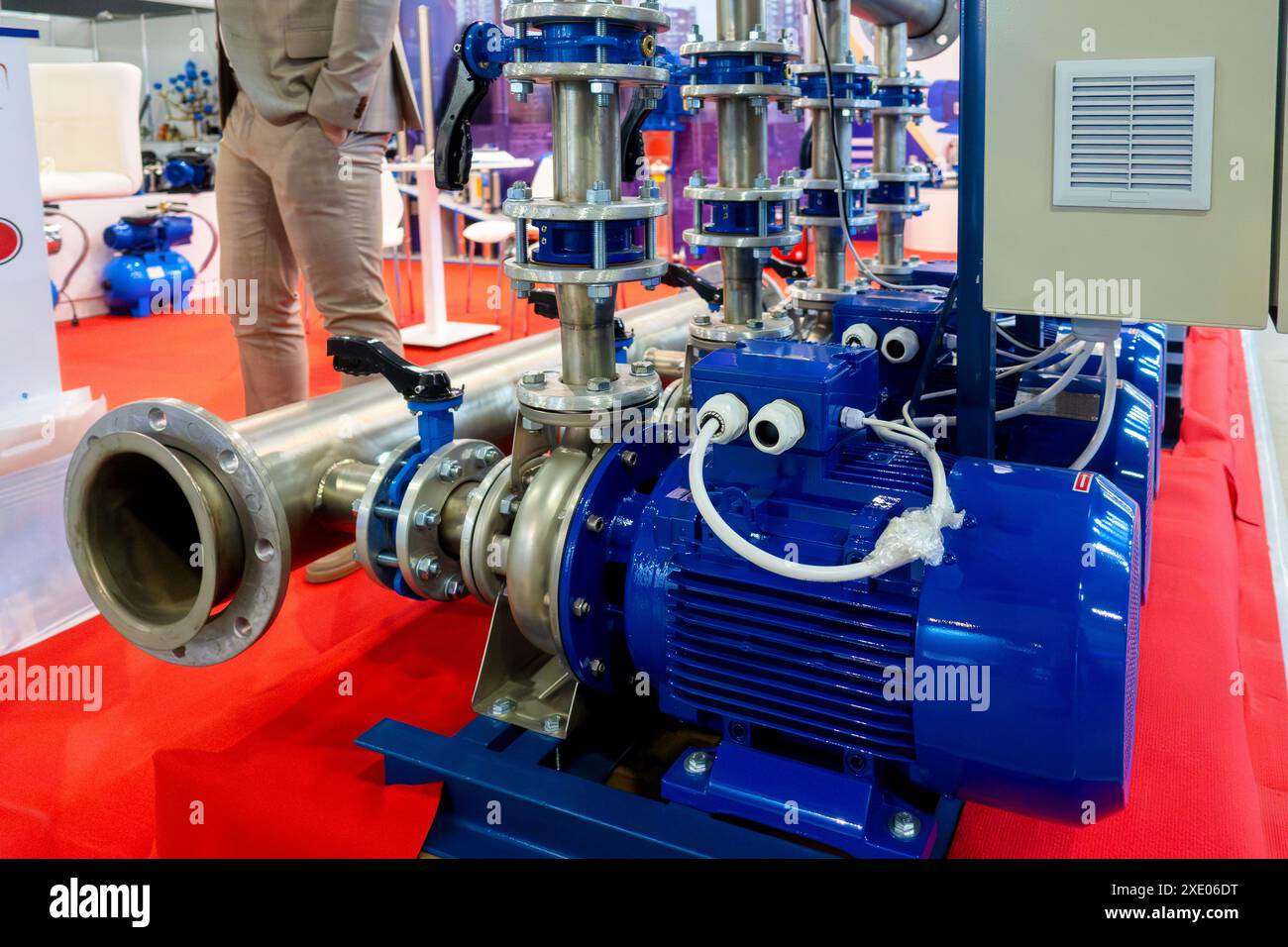 Industrial electric motors pumps for water supply Stock Photo - Alamy