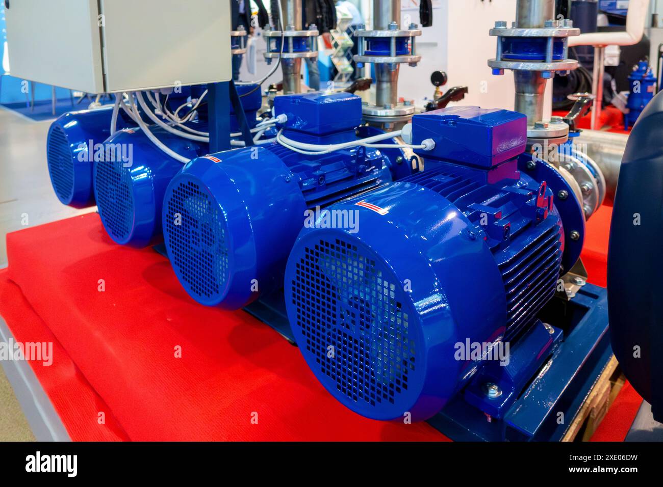 Industrial electric motors pumps for water supply Stock Photo - Alamy