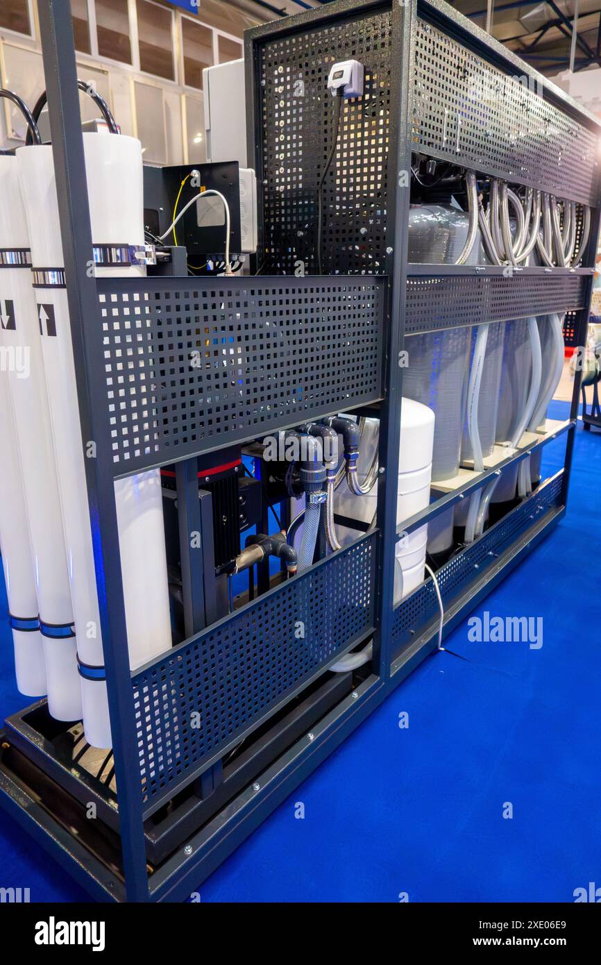 Water purification system using reverse osmosis technology Stock Photo ...