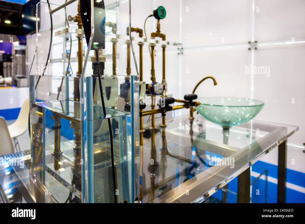 Industrial control system with glass sink and electric water meters ...