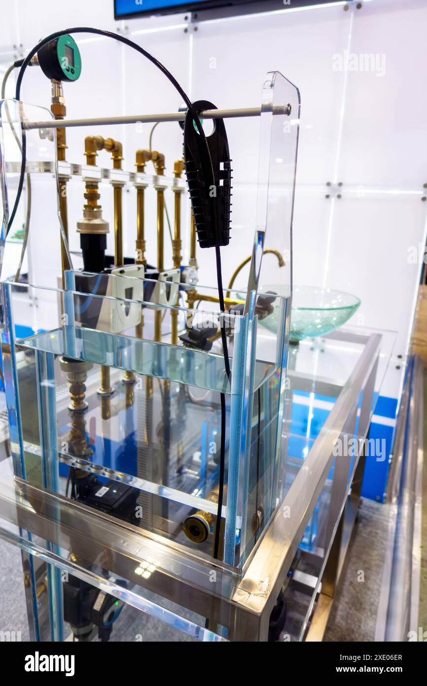 Industrial control system with glass sink and electric water meters ...