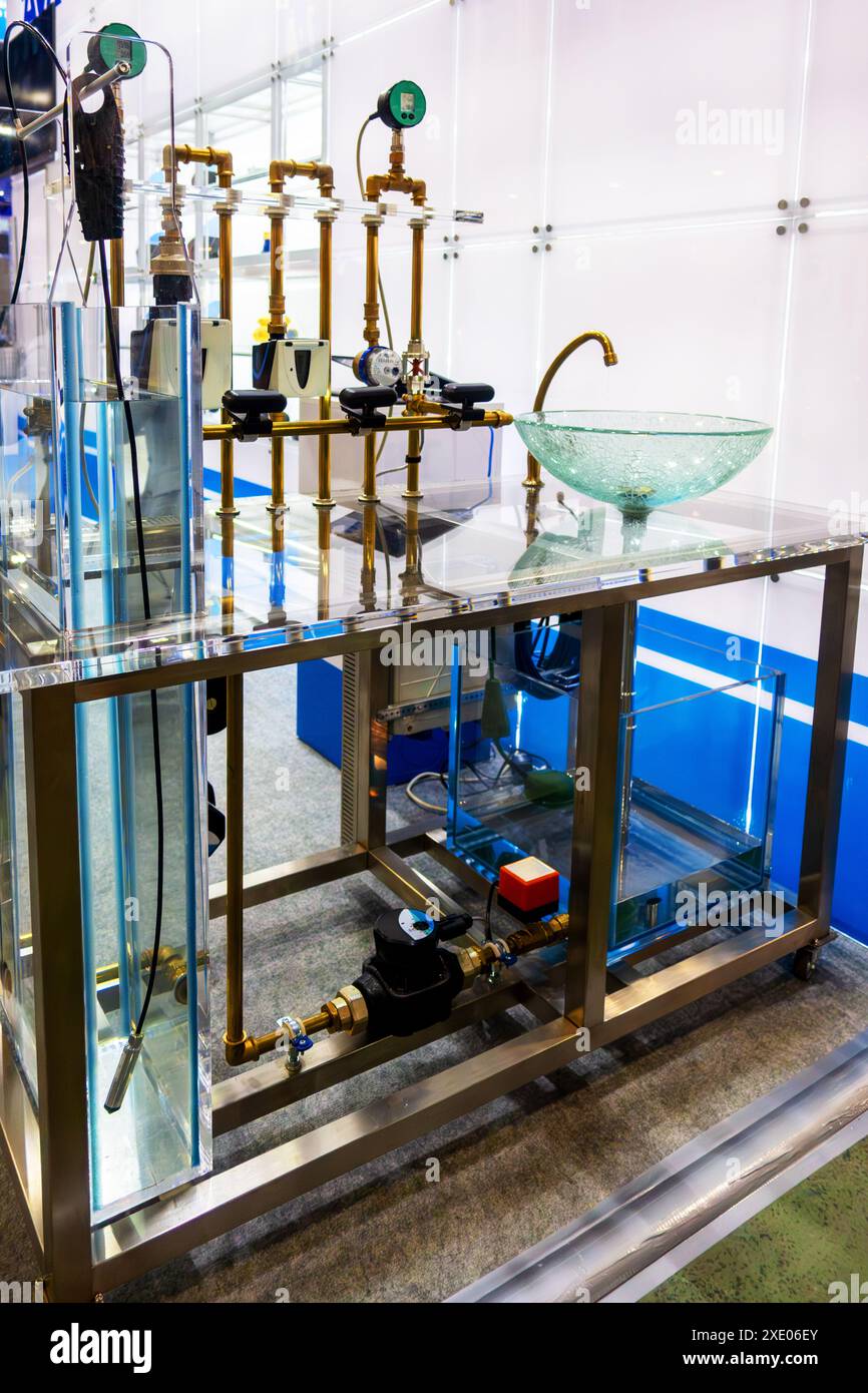 Industrial control system with glass sink and electric water meters ...