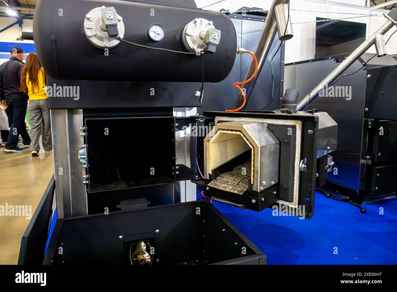 Modern Industrial Furnace with Open Hatch Stock Photo - Alamy