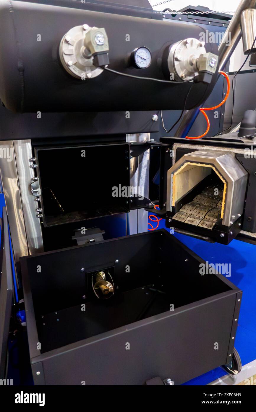 Modern Industrial Furnace with Open Hatch Stock Photo - Alamy