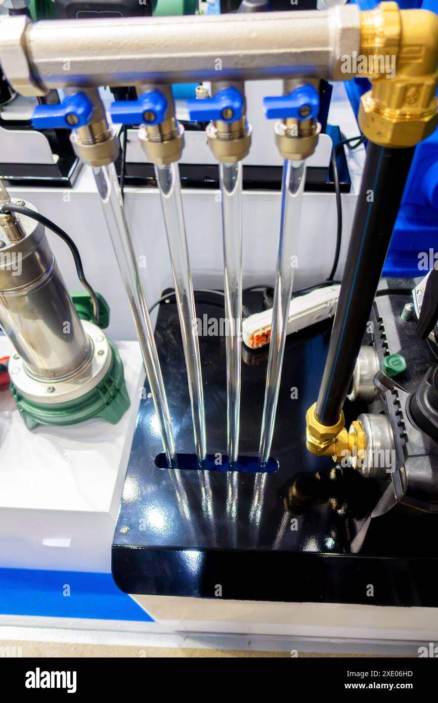 Industrial Fluid Control Valves and Tubing Stock Photo - Alamy