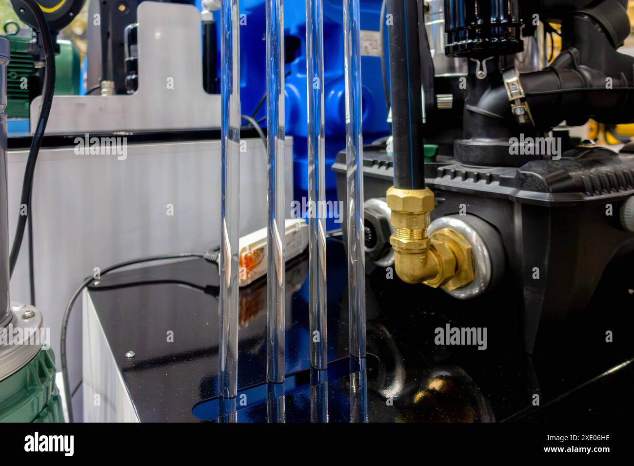 Industrial Fluid Control Valves and Tubing Stock Photo - Alamy