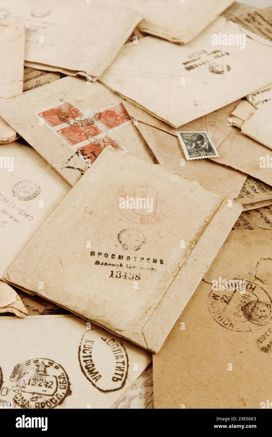 Postal letters from in time of World WarII Stock Photo - Alamy